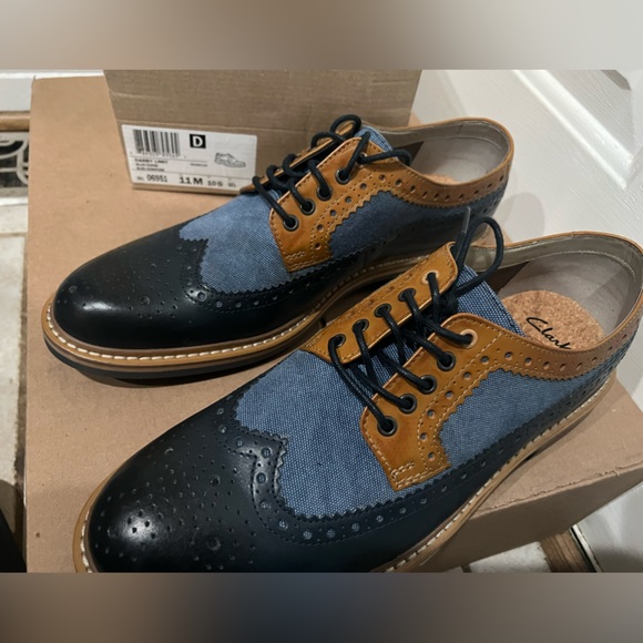 Clarks | Shoes | Clarks Darby Limit Blue Combi Mens 1m | Poshmark